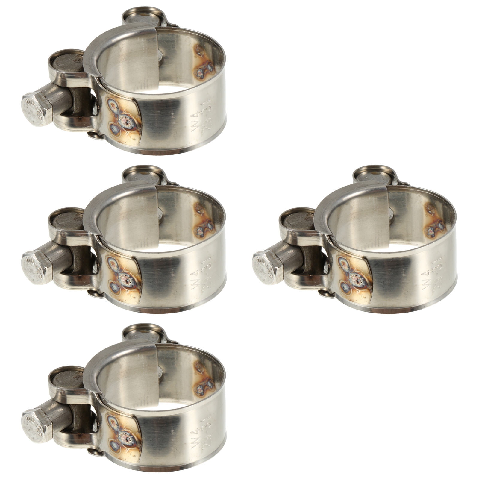 4 Pcs Pipe Clamp Wire Clamps Heavy Duty Line Hose Silver - Walmart.com