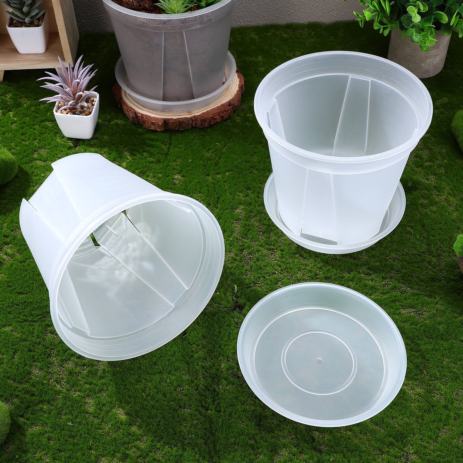 HOMEMAXS 4 Pcs Planter Straw Root Control Pot 18.00X18.00X15.30CM ...