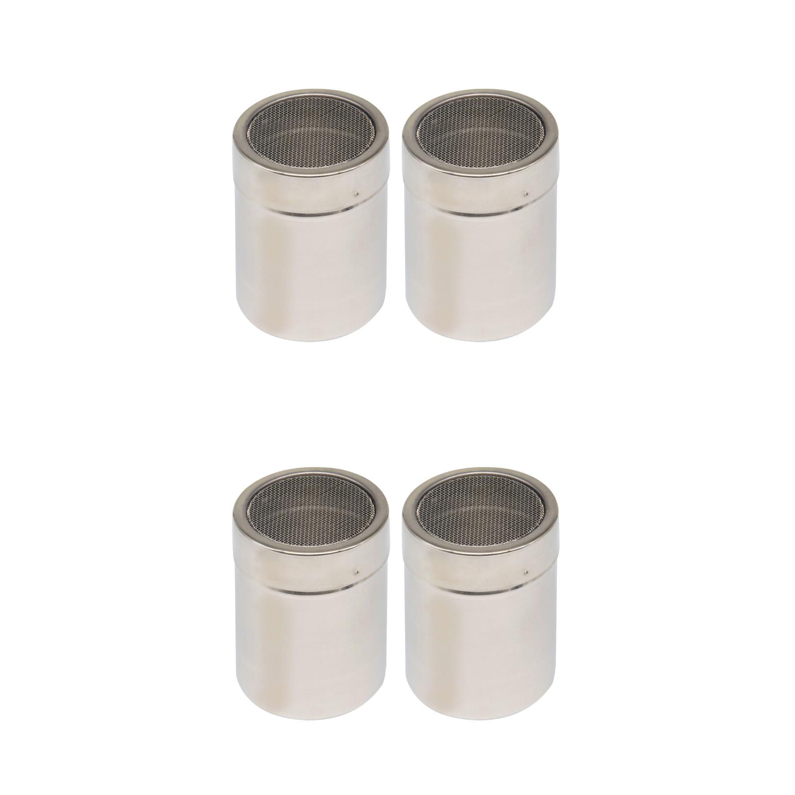 4 Pcs Powder Sugar Shaker Duster Stainless Steel Fine Mesh Shakers ...