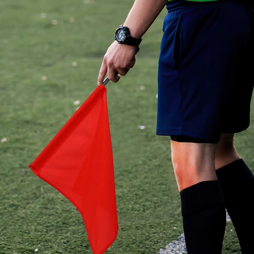 4 Pcs Referees Conducting Flags Waving Warning Red - Walmart.com