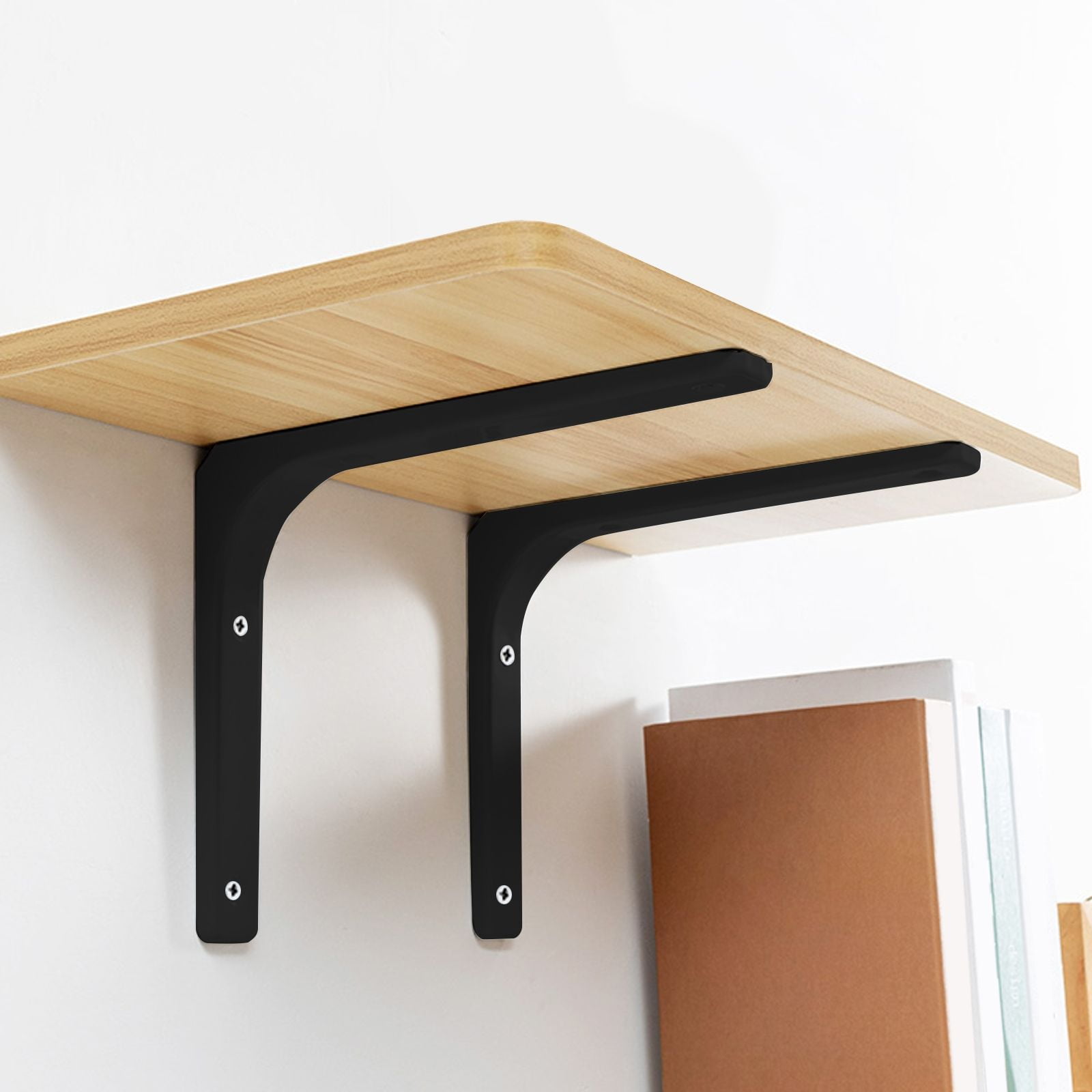 4 Pcs Shelving Floating Shelf Bracket Wall Support Brackets Heavy Duty ...
