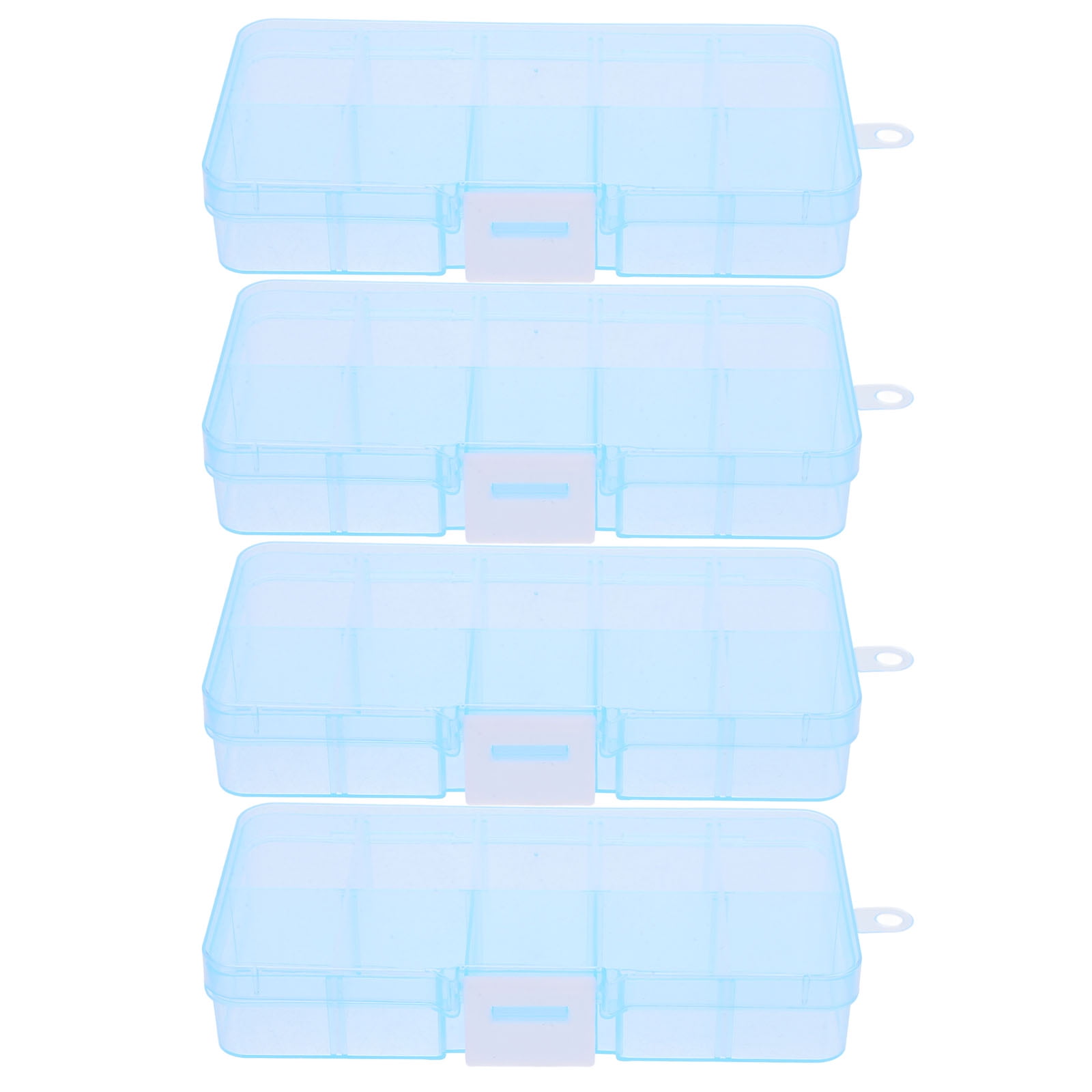 HOMEMAXS 4 Pcs Storage Box Organizers and Carton Stackable Boxes Blue ...