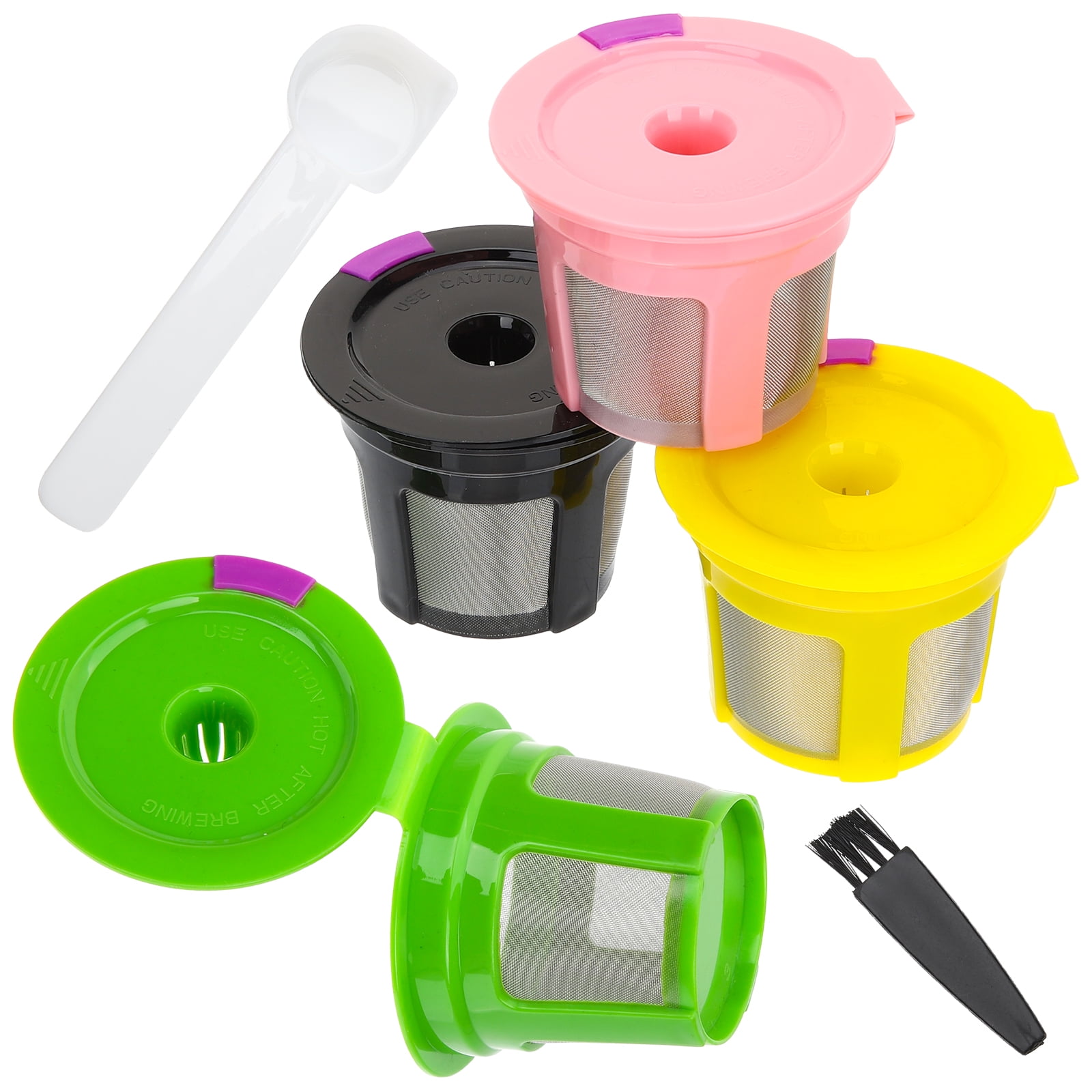 4pcs Reusable Coffee Filter Cups for Espresso Maker Refillable Coffee ...