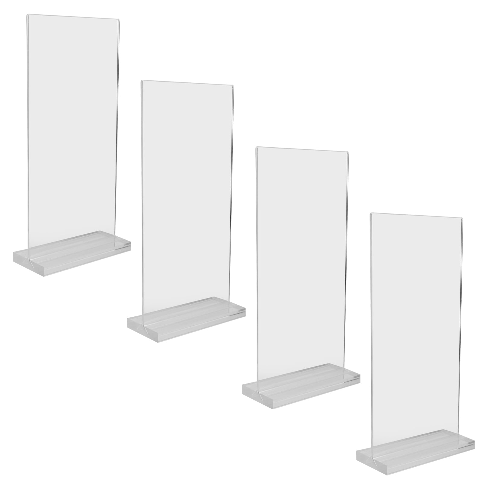 HOMEMAXS 4 Pcs Table Sign Stand Acrylic Display Board 20.00X10.00X4 ...