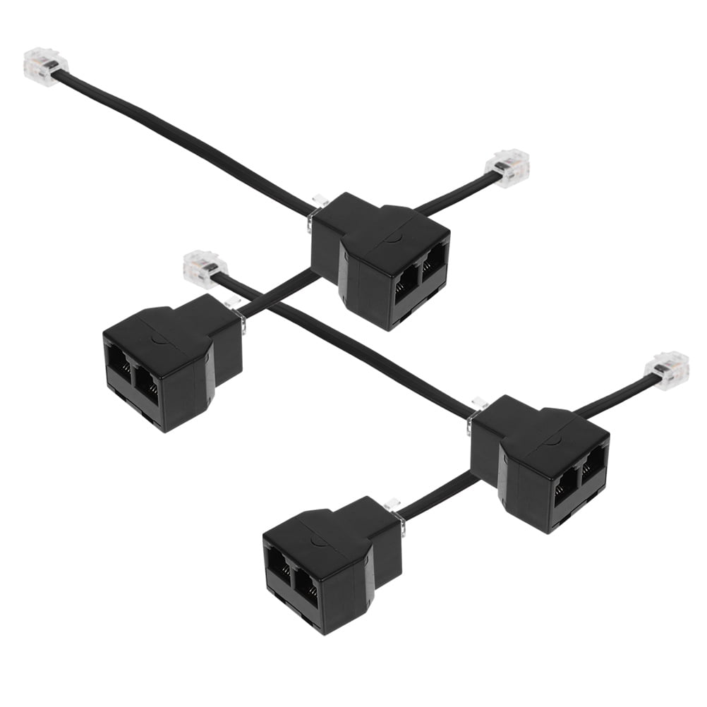 HOMEMAXS 4 Pcs Telephone Splitter Adapters Rj11 Landline Phones Cables ...