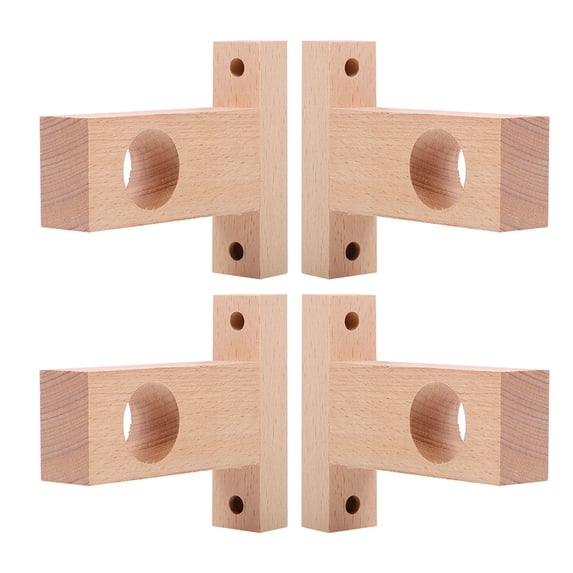 HOMEMAXS 4 Pcs Tension Pole Retainer Bracket Curtain Rod Support ...