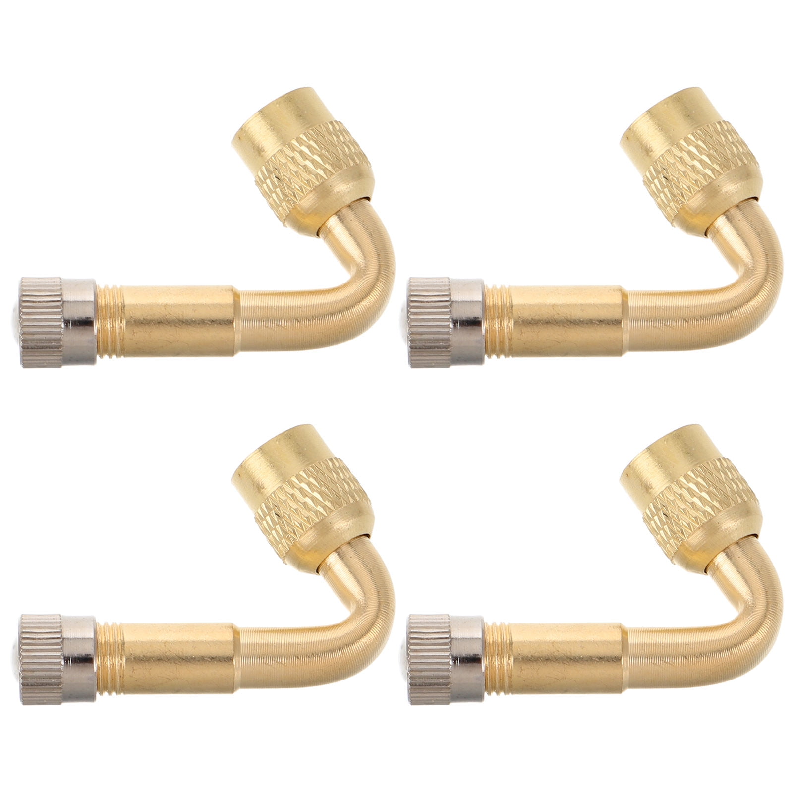 HOMEMAXS 4 Pcs Tire Valve Extension Adapter Brass Air Valve Stem Extender for Car Trucks ...