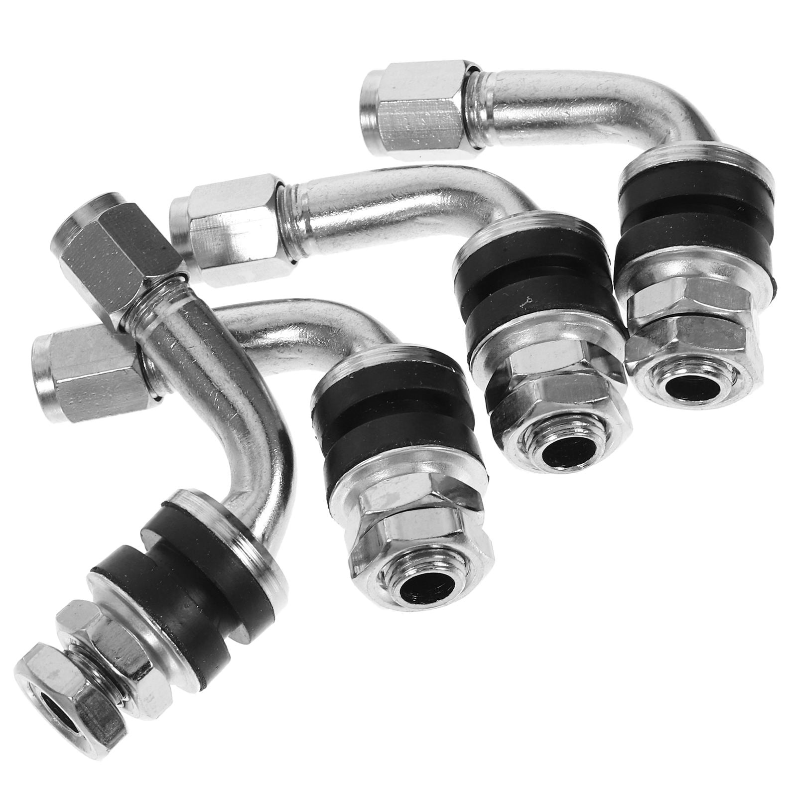 HOMEMAXS 4 Pcs Valves Stem Extenders Tire Stems Adapter Travel Silver ...