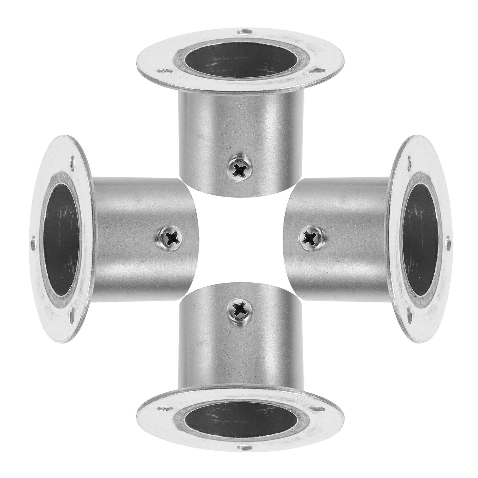 HOMEMAXS 4 Pcs Wardrobe Hanging Rod Base Sockets Heavy Duty Closet Rods ...