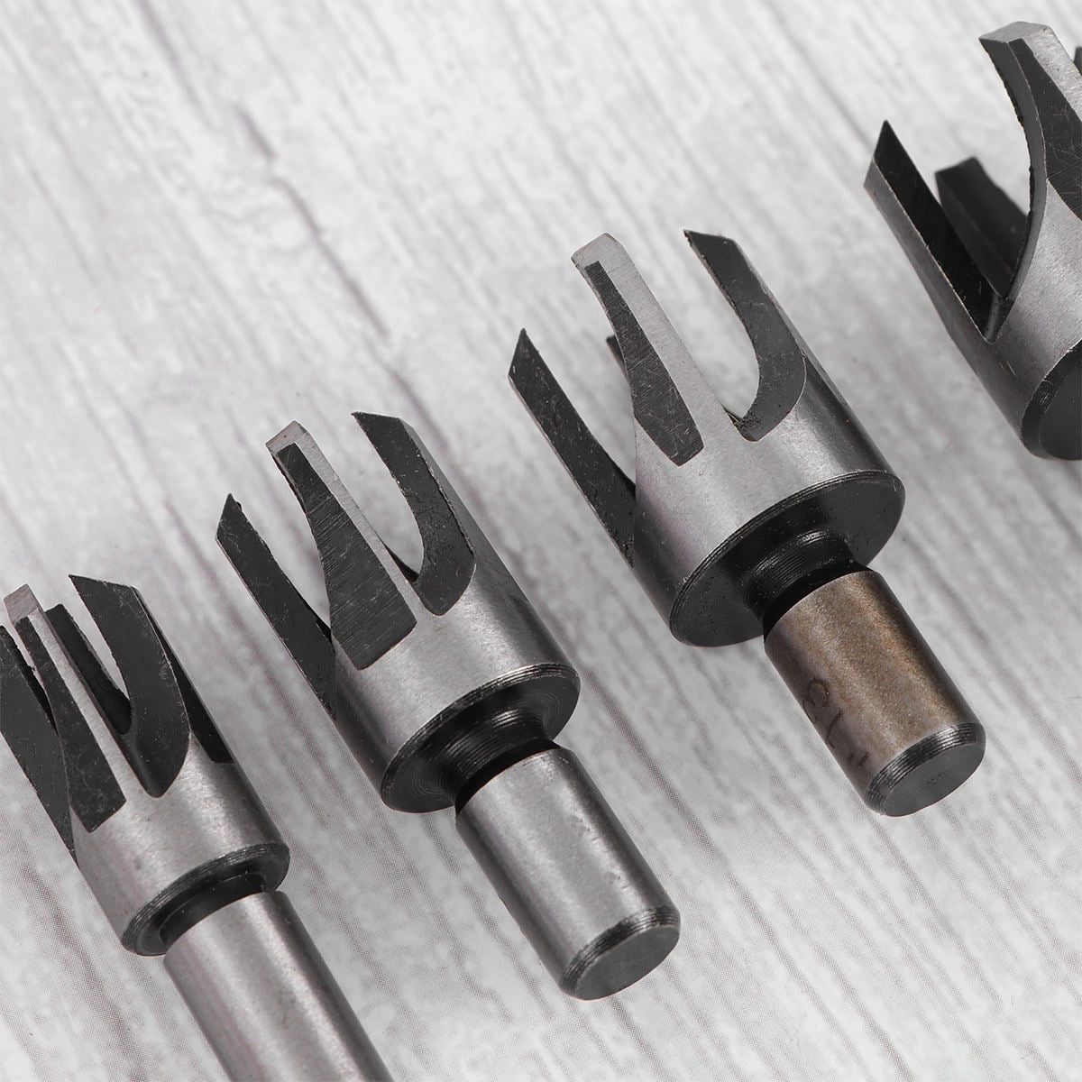4 Pcs Wood Plug Cutters Straight Tapered Deep plug cutters sets Claw ...