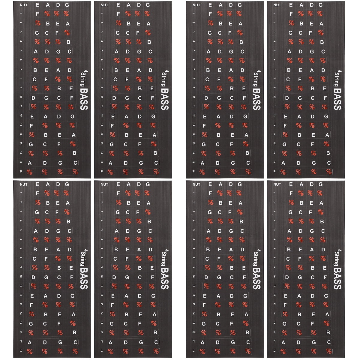 HOMEMAXS 4 Pieces Guitar Fretboard Decals Bass Stickers Scale - Walmart.com
