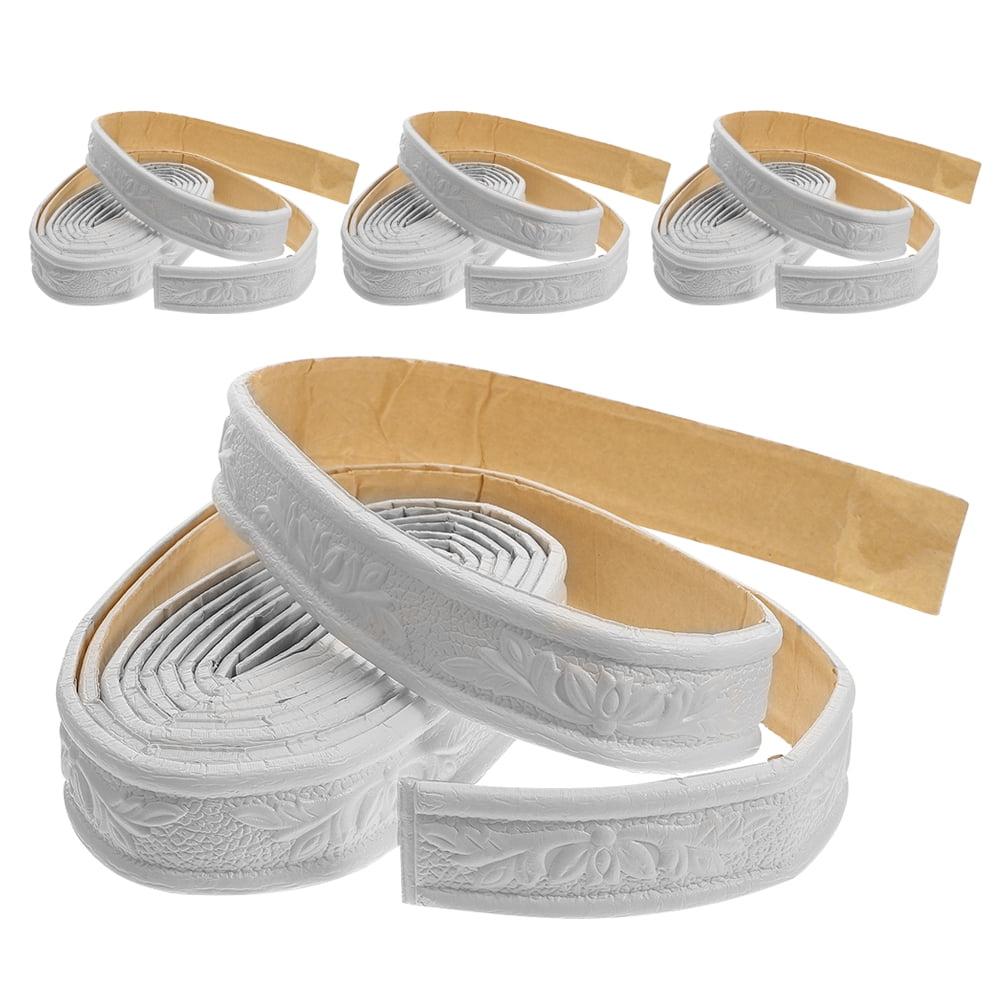 HOMEMAXS 4 Rolls of Peel and Stick Molding Trim Self Adhesive PVC Wall ...