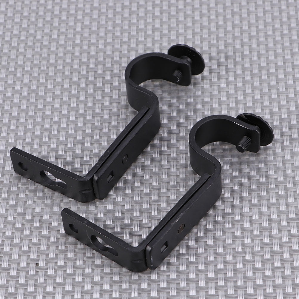 HOMEMAXS 4 Set Adjustable Curtain Rod Bracket Rods Holders - Walmart.com
