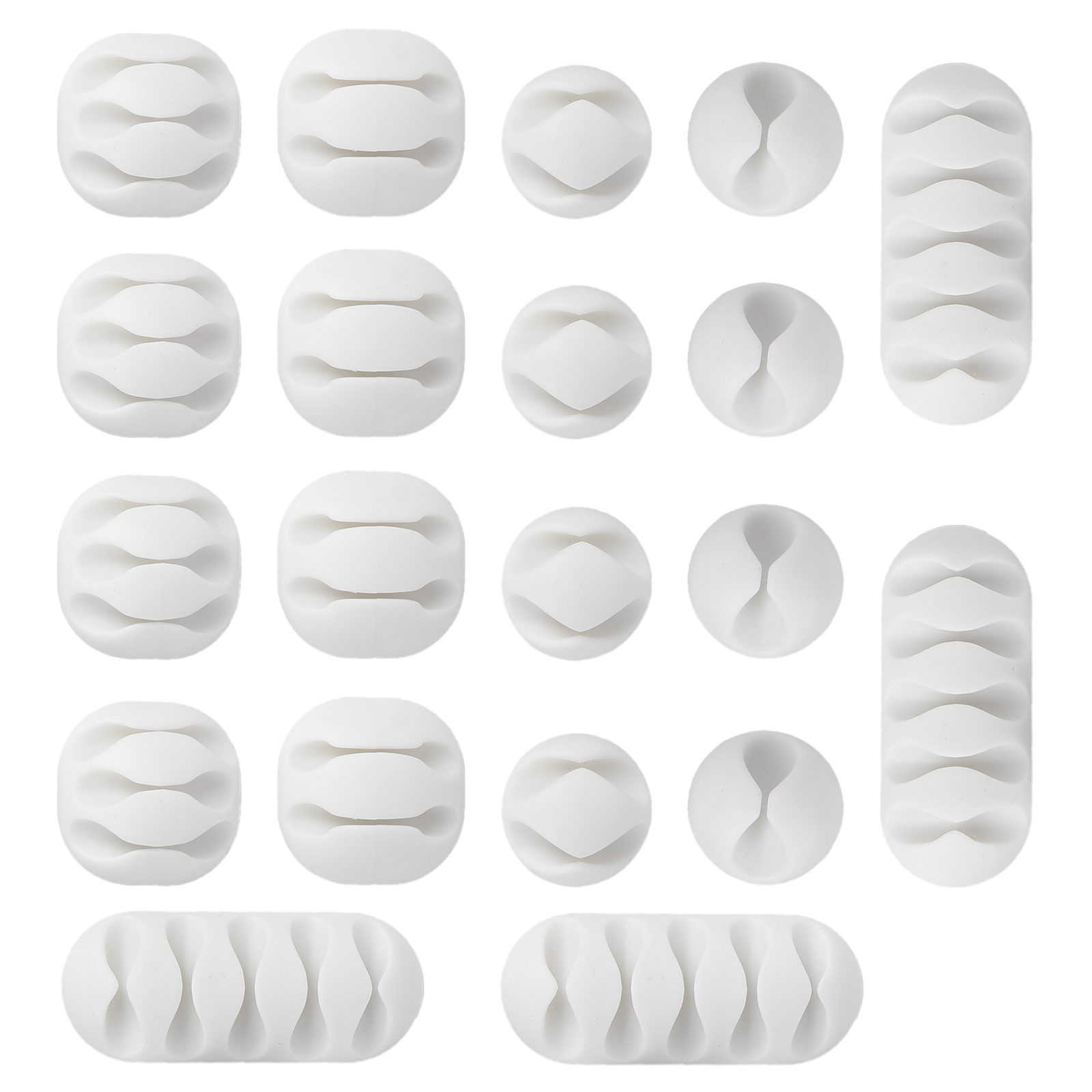 HOMEMAXS 4 Sets /20 Pcs Desktop Cable Fastener Set Flexible Multi-hole ...