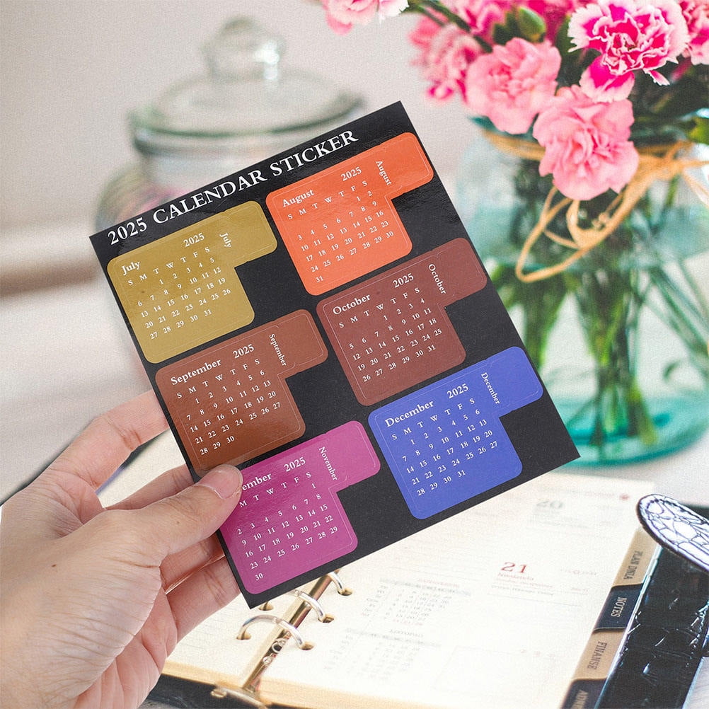 HOMEMAXS 4 Sets 2025 Calendar Planner Sticky Tabs Adhesive Monthly ...