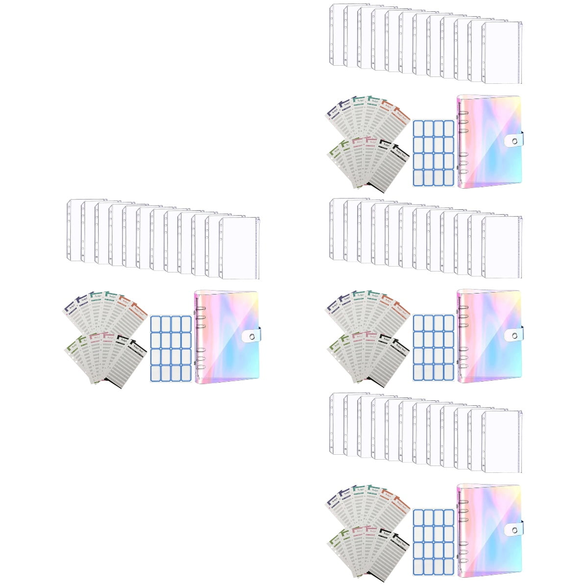 HOMEMAXS 4 Sets Budget Planner Loose-leaf Budget Binder Sheets Portable ...