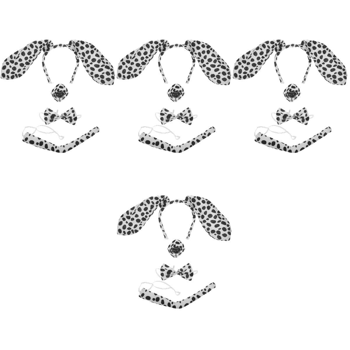 HOMEMAXS 4 Sets Dog Costume Set Dog Bow Tie Ears Headband Tail Nose Dog ...