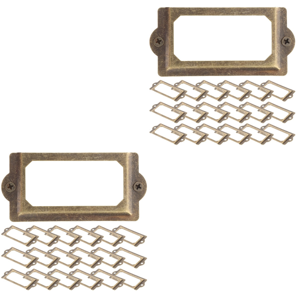 HOMEMAXS 4 Sets Drawer Label Vintage Label Frame Cabinet Drawer Label ...