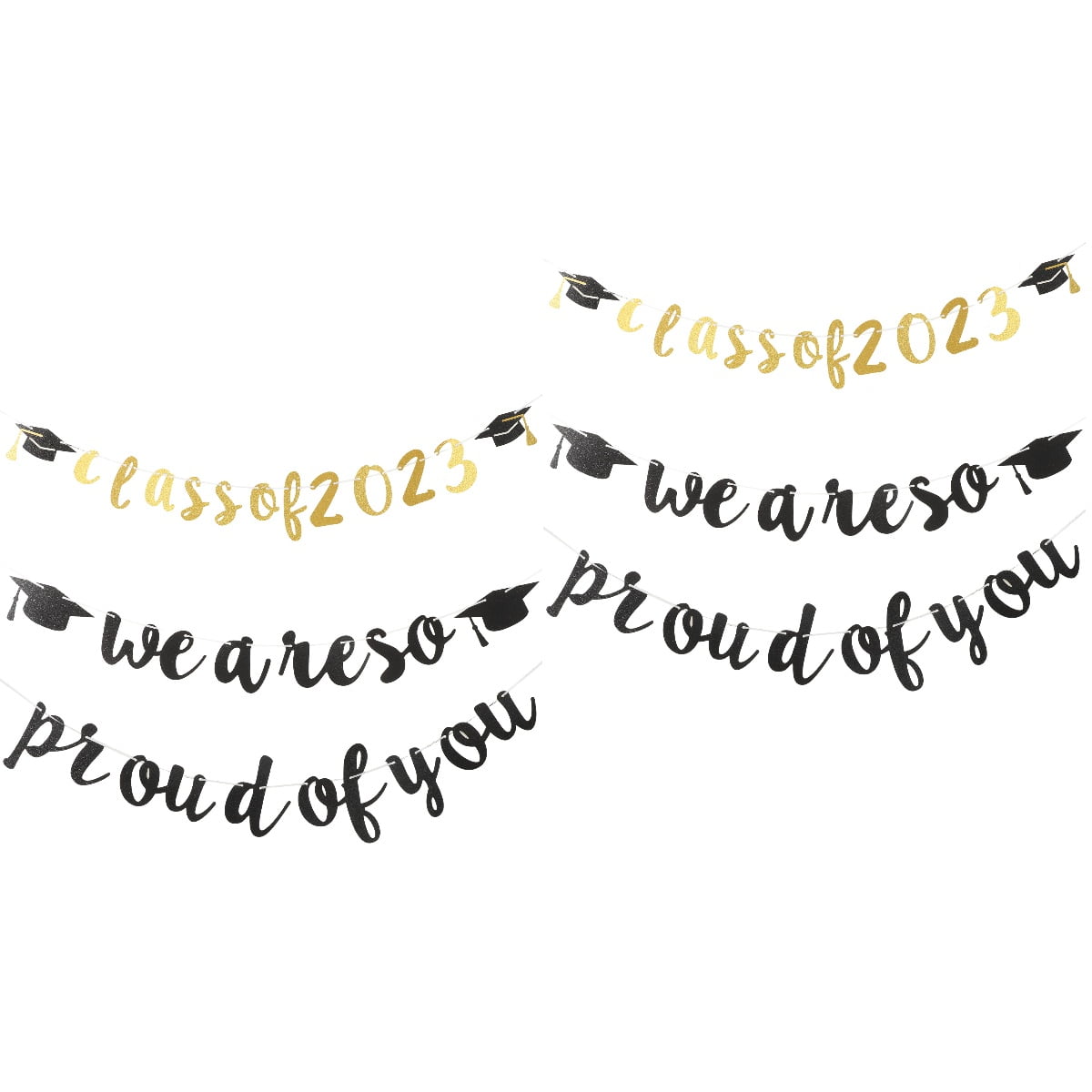 4 Sets Graduation Banner Grad Party Banner Congratulations Banner ...