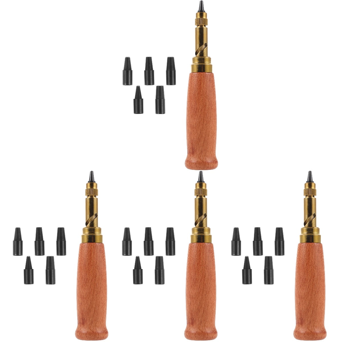 HOMEMAXS 4 Sets Hollow Hole Punch Tools Leather Punching Tools Leather ...
