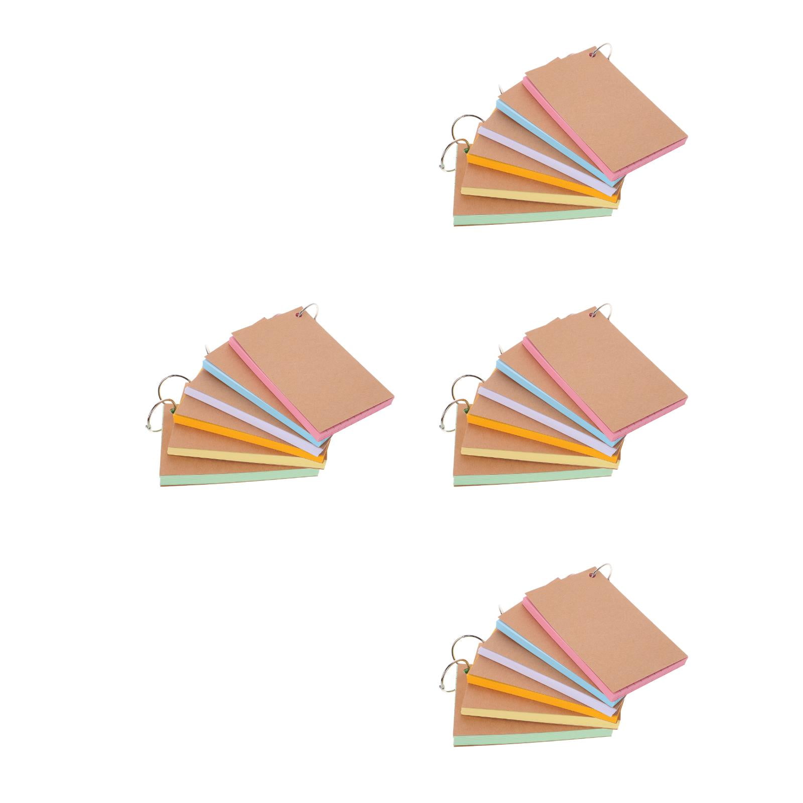 HOMEMAXS Raindrops 4 Sets Index Cards Flash Cards with Rings Binder ...