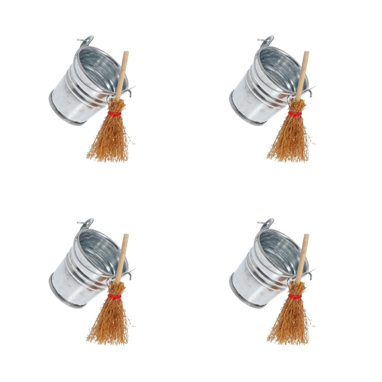 HOMEMAXS 4 Sets Miniature Cleaning Accessories Set Dollhouse Broom And ...