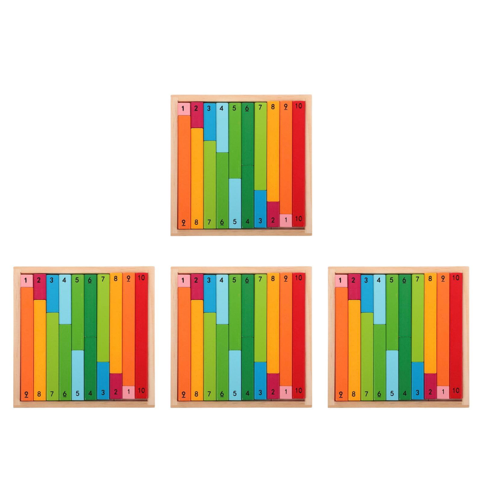 HOMEMAXS 4 Sets Montessori Math Sticks Math Education Rods Number ...