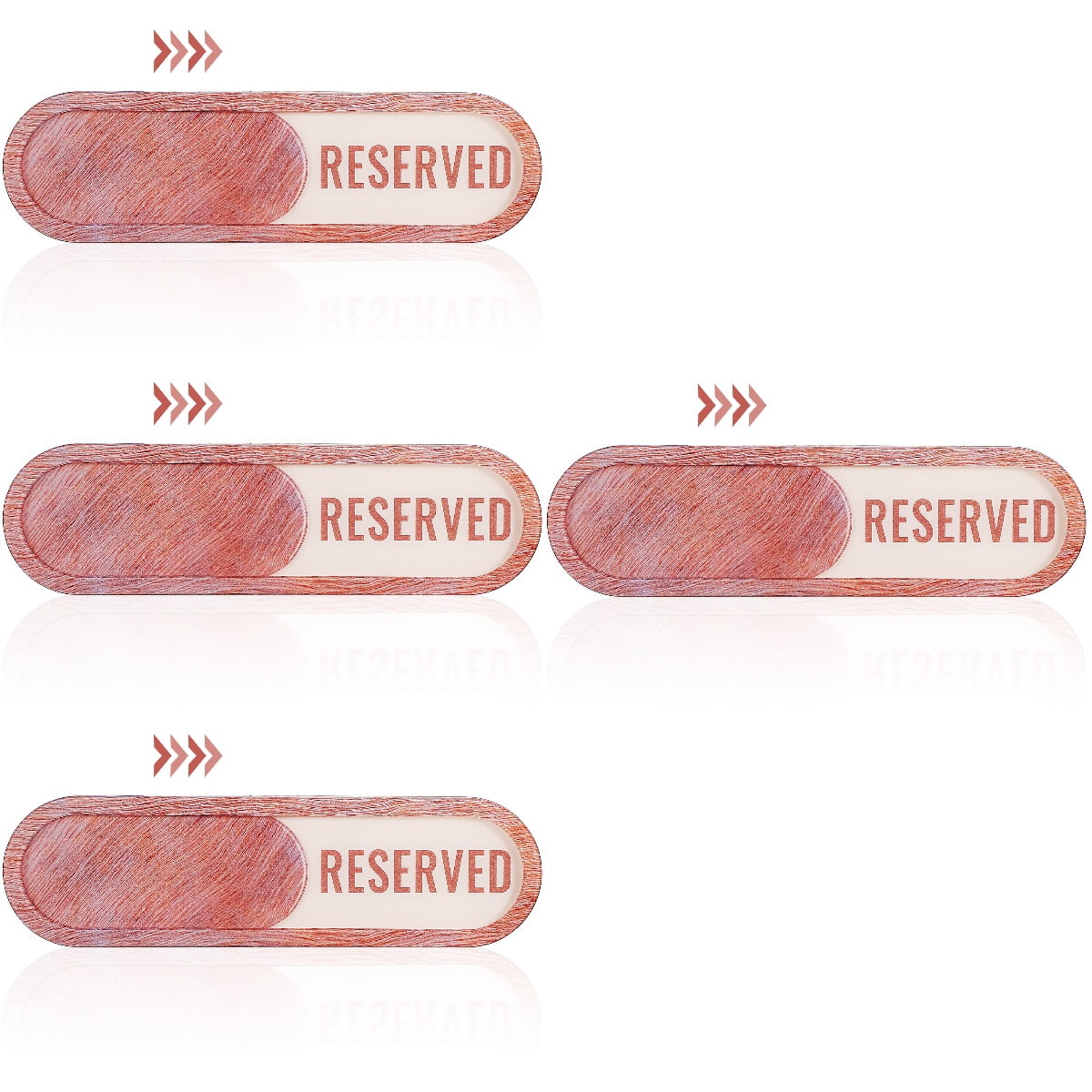 4 Sets Reserved Door Sign Slider Privacy Sign Door Indicator Private ...