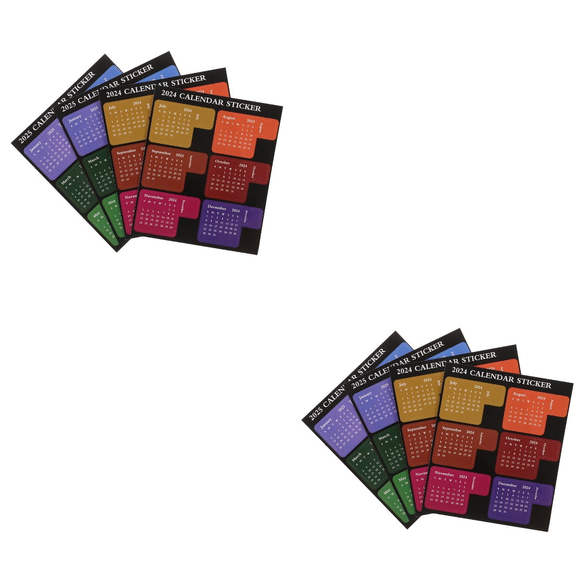 4 Sets Self Adhesive Calendar Stickers Notepad Calendar Index Stickers ...