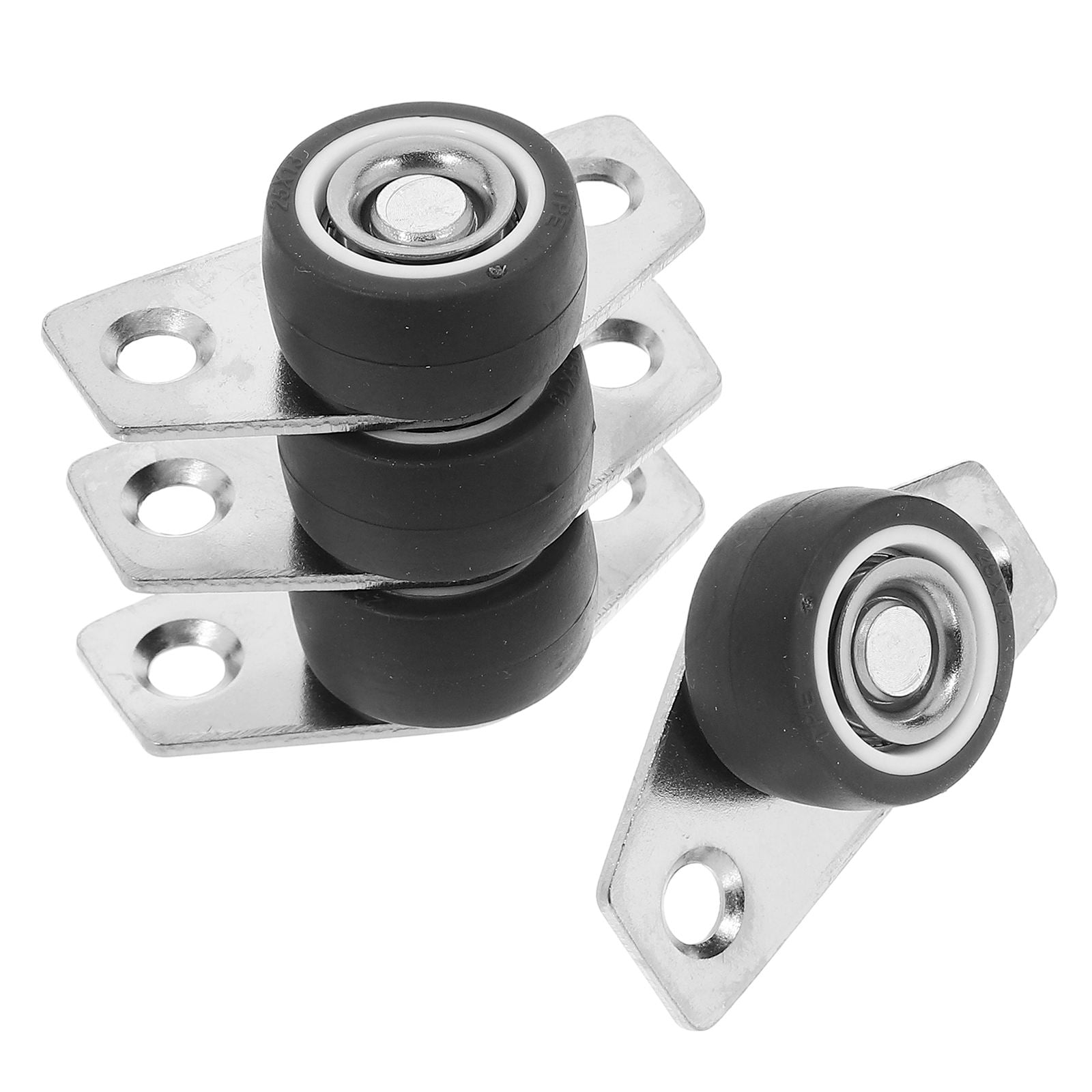 HOMEMAXS 4 Sets Side Mount Caster Wheels Silent Swivel Casters For ...