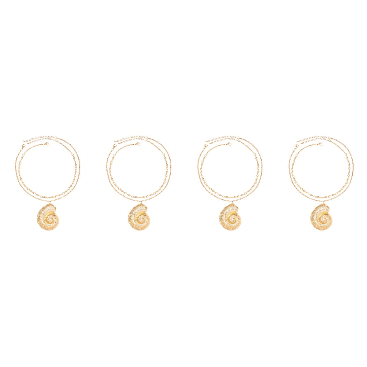 HOMEMAXS 4 Sets of Creative Conch Charm Necklace Conch Pendant Necklace ...