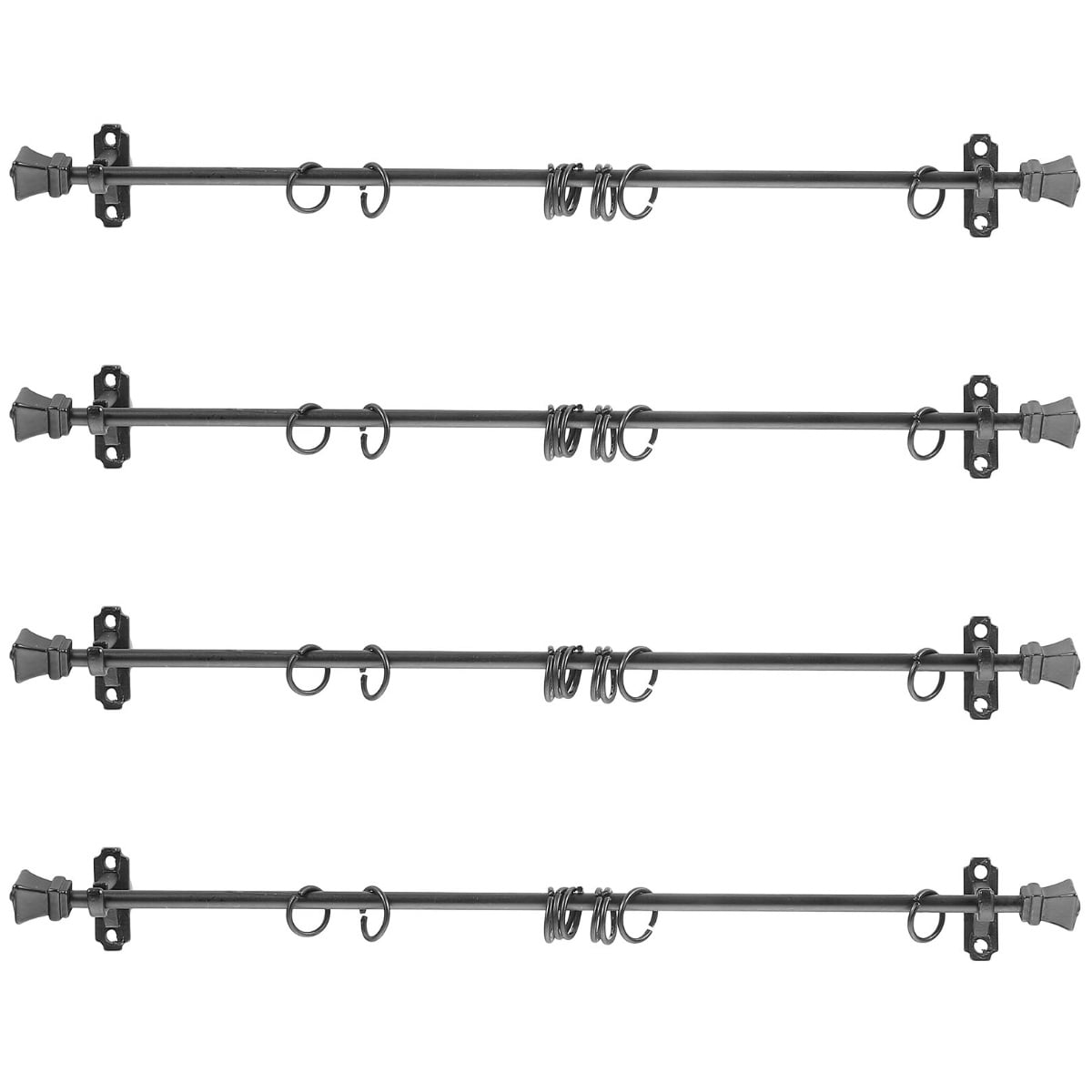 HOMEMAXS 4 Sets of Dolls Houses Curtain Rod Dollhouse Curtain Rods ...