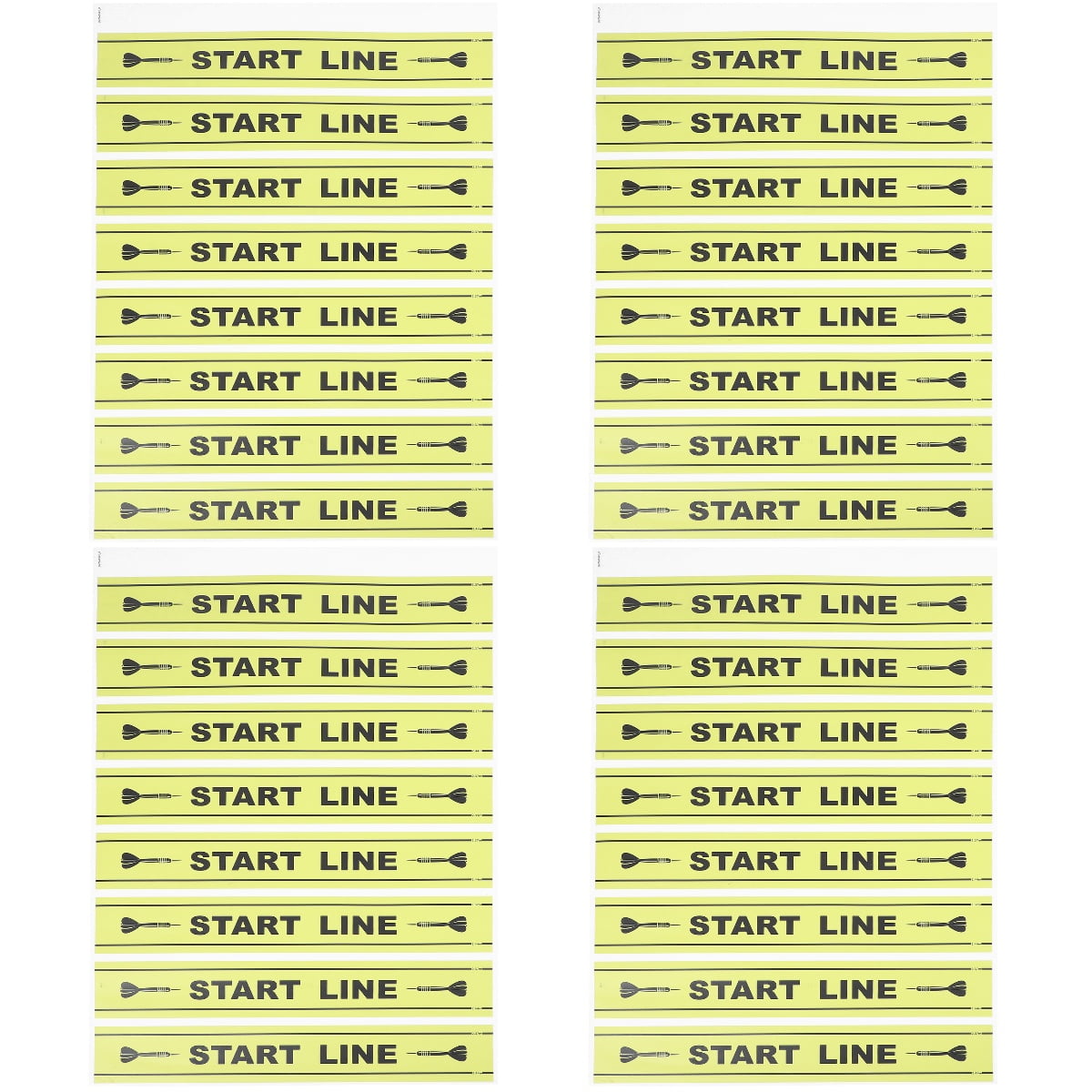 HOMEMAXS 4 Sheets Darts Throwing Line Toe Sticker Wall Stickers Gaming ...