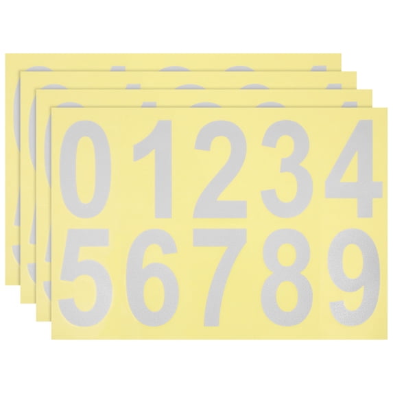 HOMEMAXS 4 Sheets Numbers Number Stickers Reflective Label 25.00X17 ...