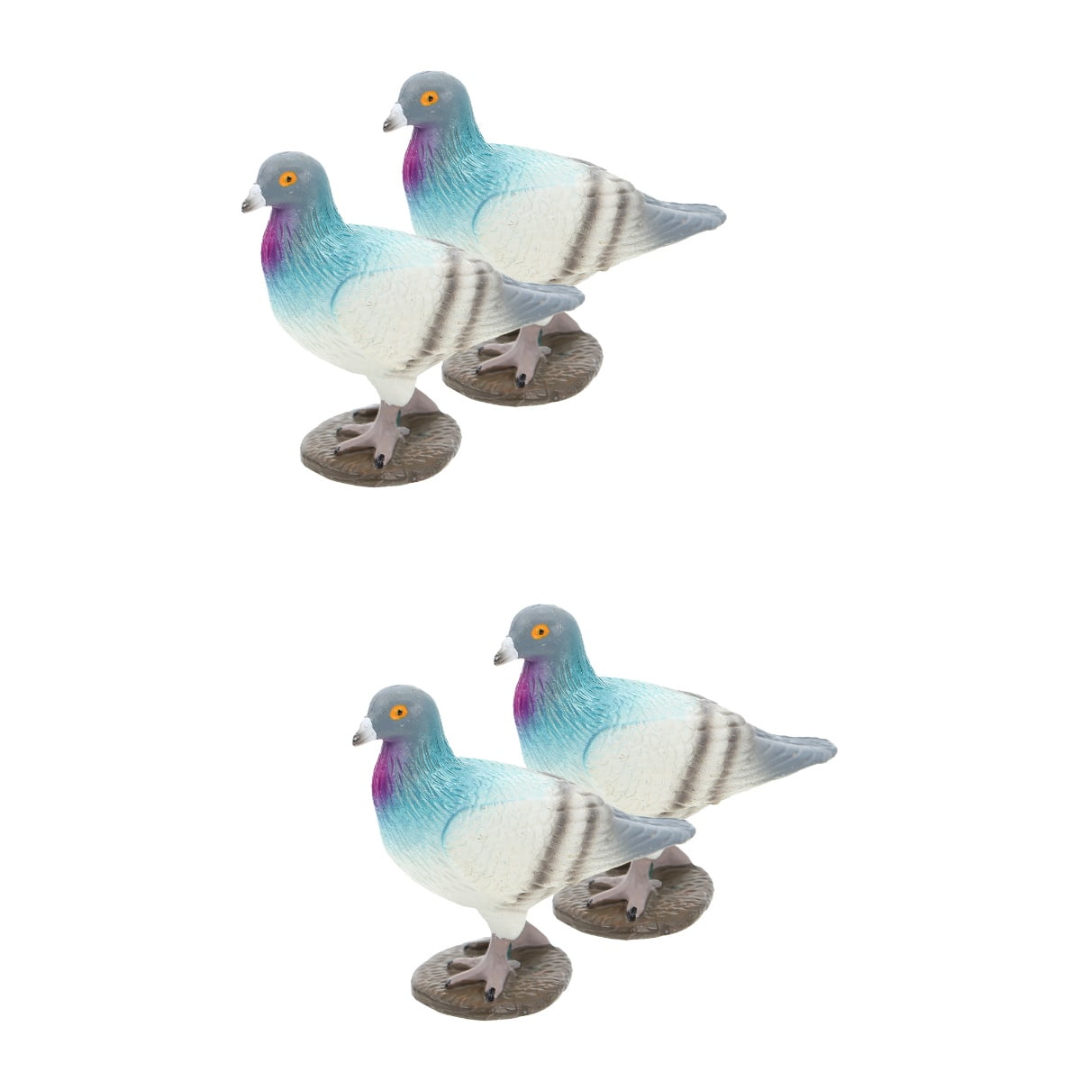 HOMEMAXS 4 pcs Artificial Garden Plastic Doves Statues Garden Doves ...