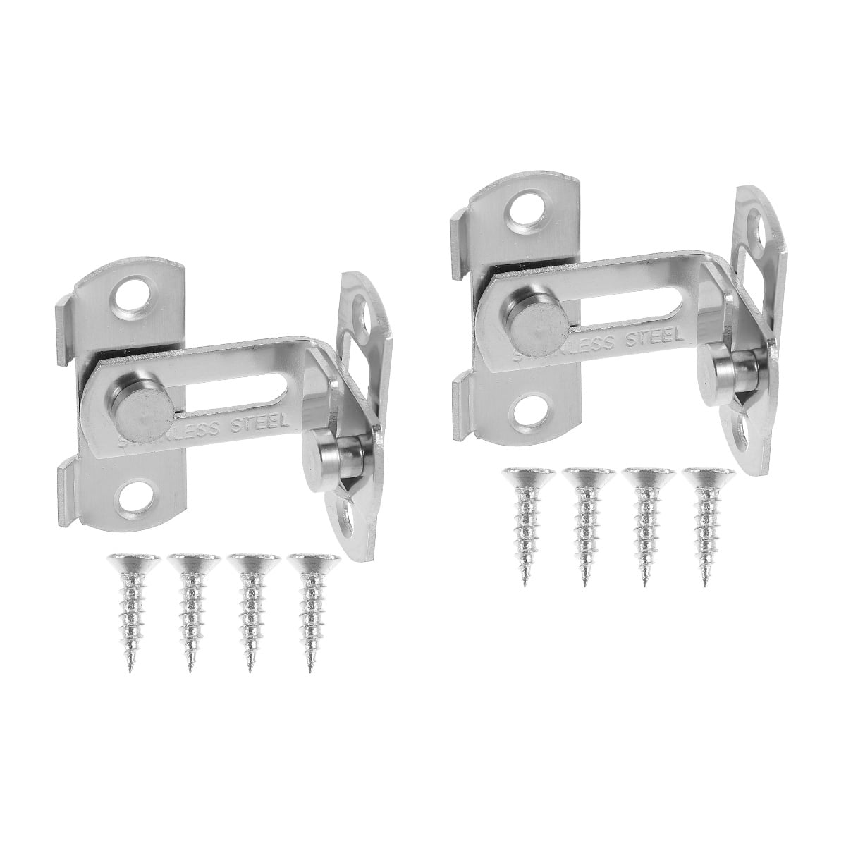 4 pcs Door Hasp Latches Stainless Steel Door Hasps Locks 90 Degree ...