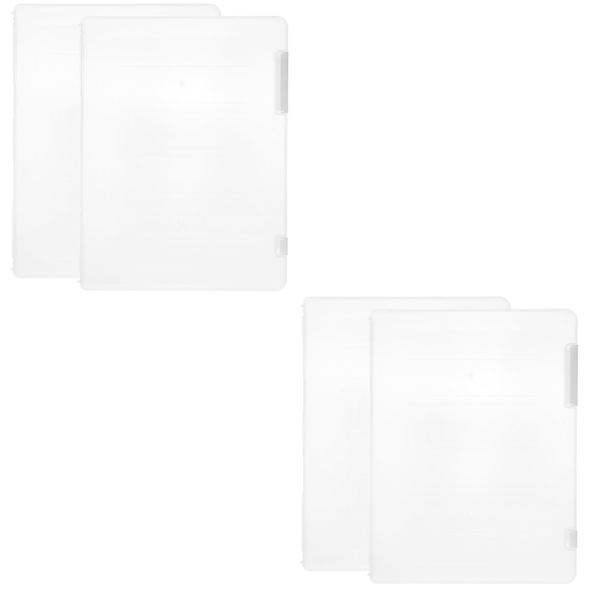 HOMEMAXS 4 pcs File Paper Organizer Clear File Box Multi-function File ...