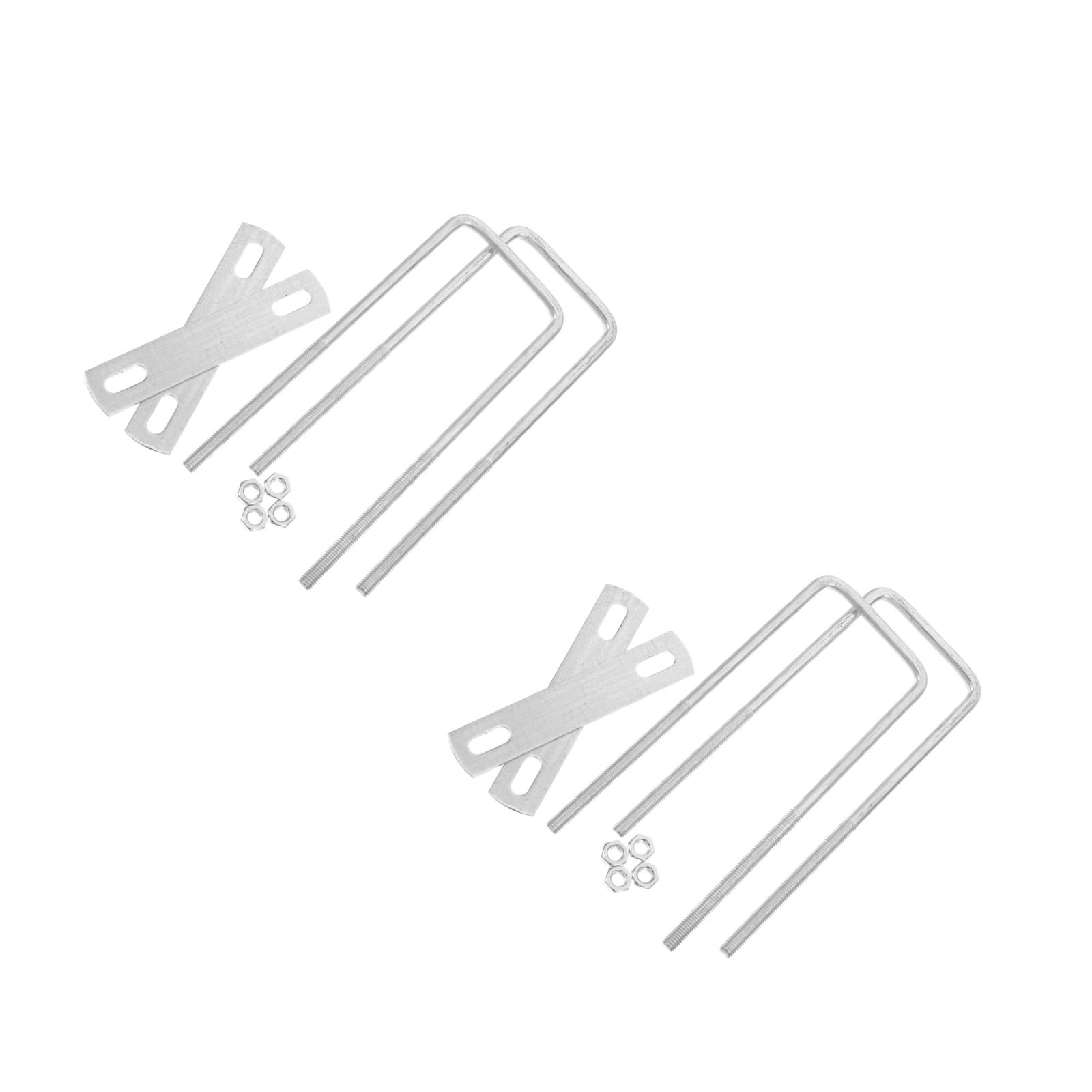 HOMEMAXS 4 pcs Galvanized Carbon Steel Hardened Square U Bolt Right ...