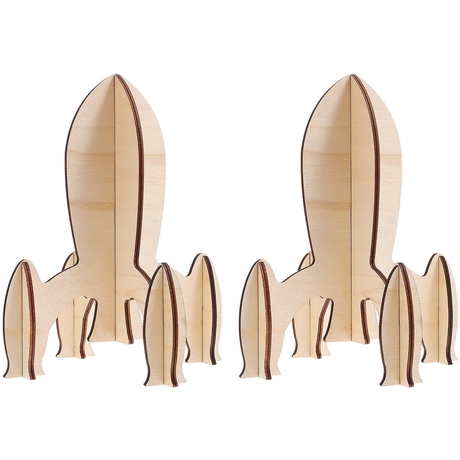 HOMEMAXS 4 pcs Kids Rocket Toys 3D Wooden Puzzles Toy Kids DIY Assembly ...