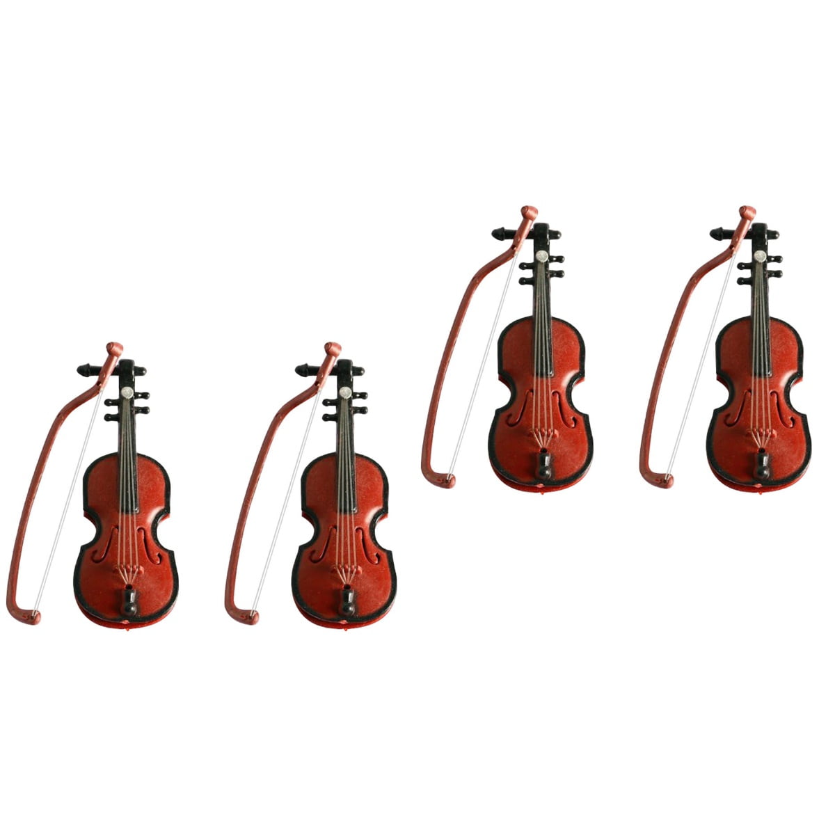 HOMEMAXS 4 pcs Mini Violin Christmas Violin Model Desktop Instrument ...
