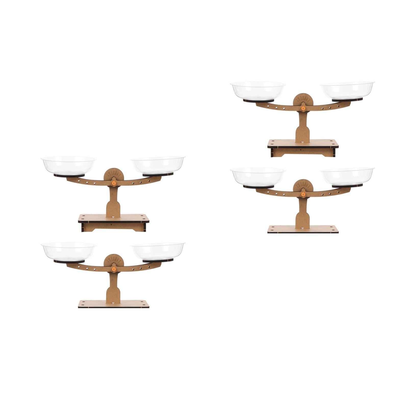 HOMEMAXS 4 pcs Montessori Diy Wooden Balance Scales Toy For Kids ...