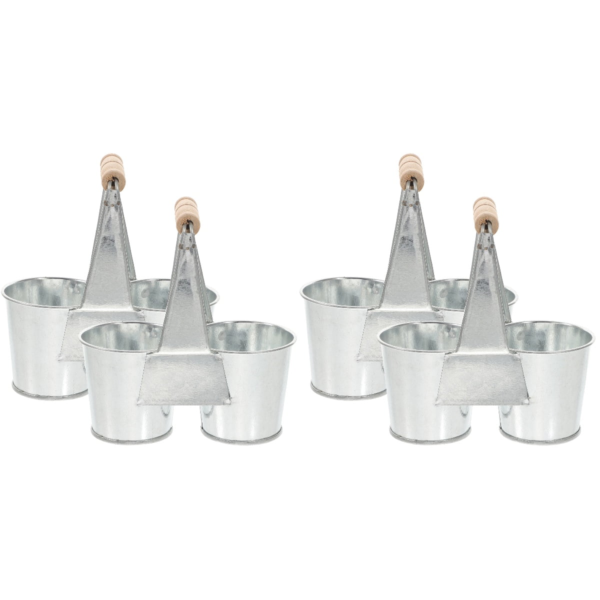 HOMEMAXS 4 pcs Nordic Style Siamesed Iron Bucket Mini Flower Iron ...