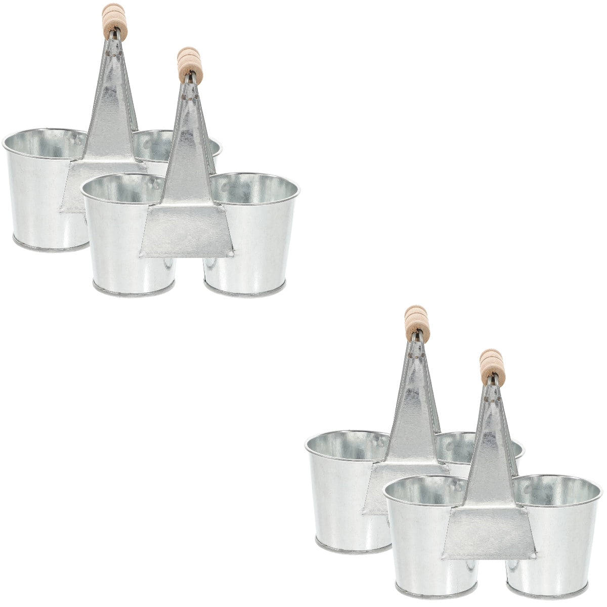 HOMEMAXS 4 pcs Nordic Style Siamesed Iron Bucket Mini Flower Iron ...