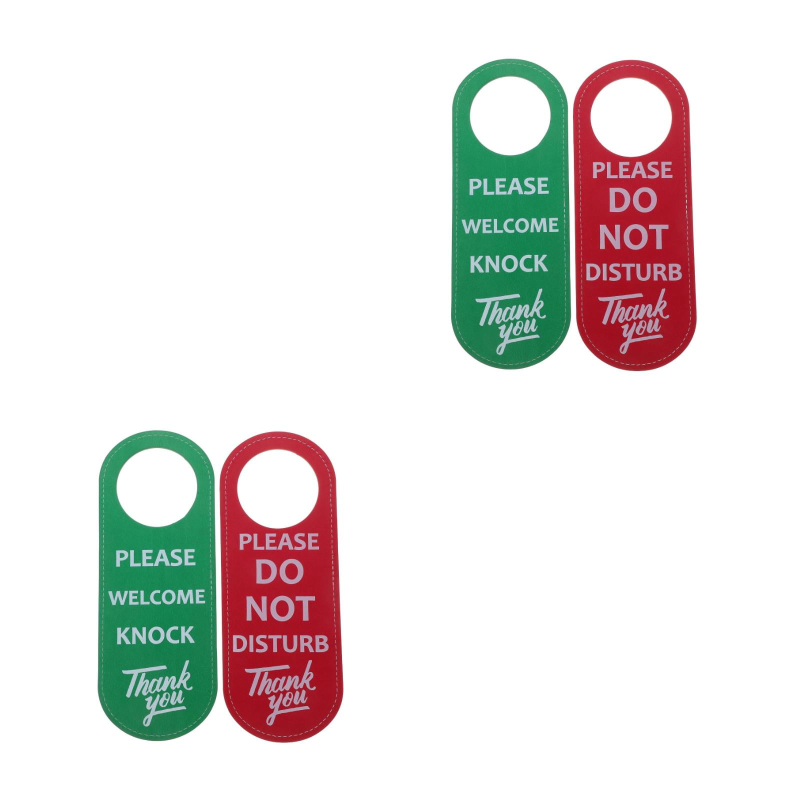 HOMEMAXS 4 pcs PU Do Not Disturb Door Hanger Sign for Office Hotel ...