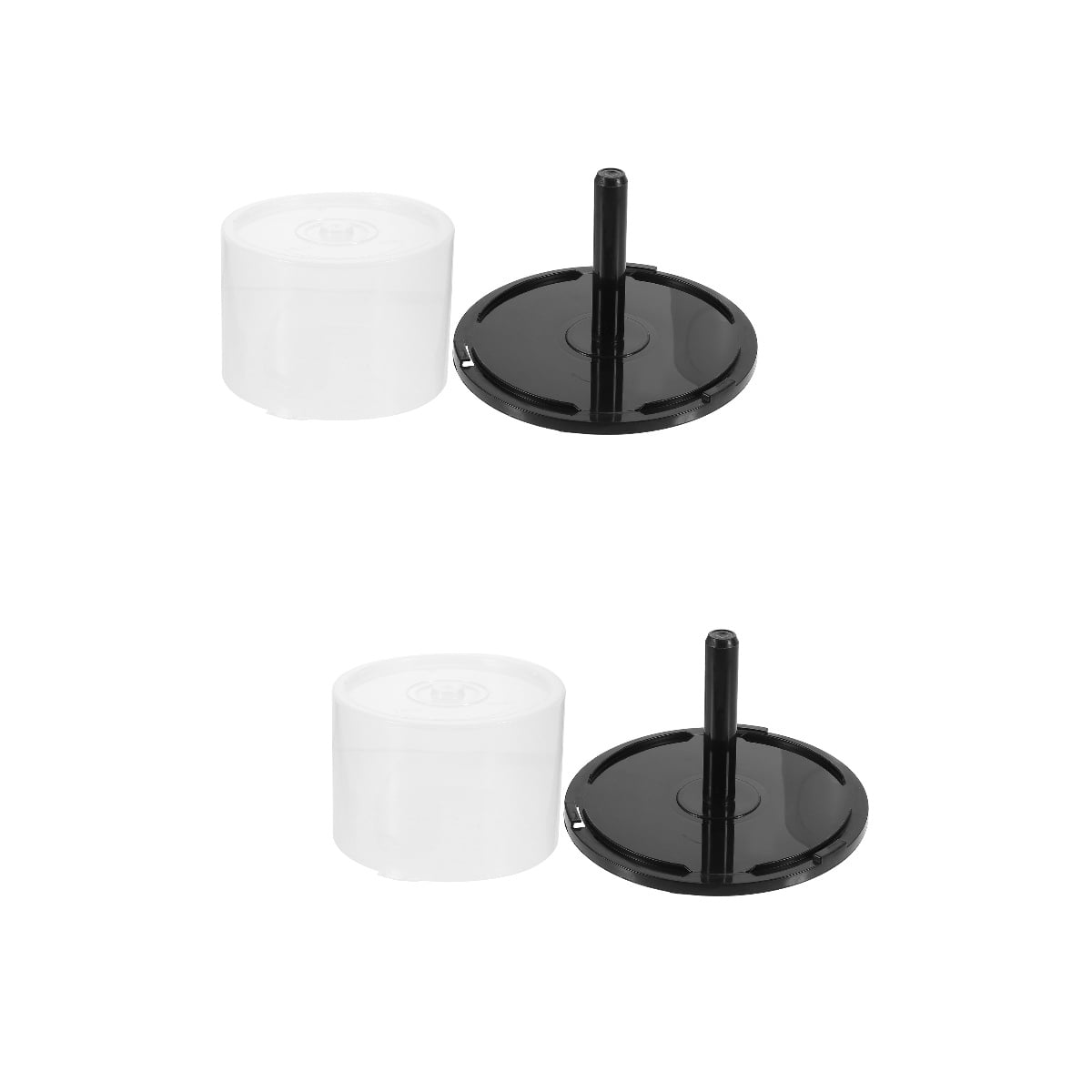 HOMEMAXS 4 pcs Plastic DVD Storage Holder Empty DVD Storage Bucket ...