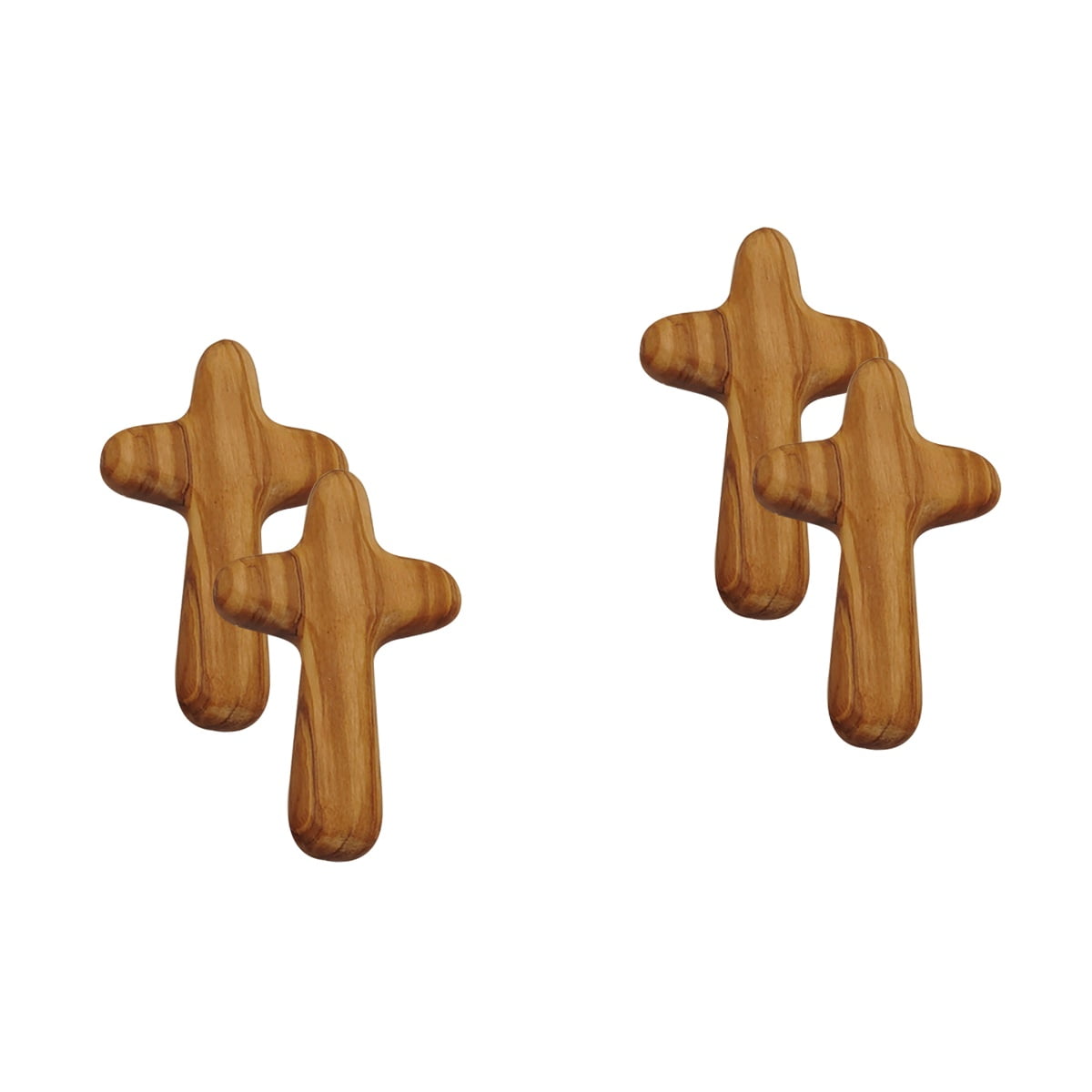 HOMEMAXS 4 pcs Small Wooden Crosses Handheld Praying Wood Crucifix ...