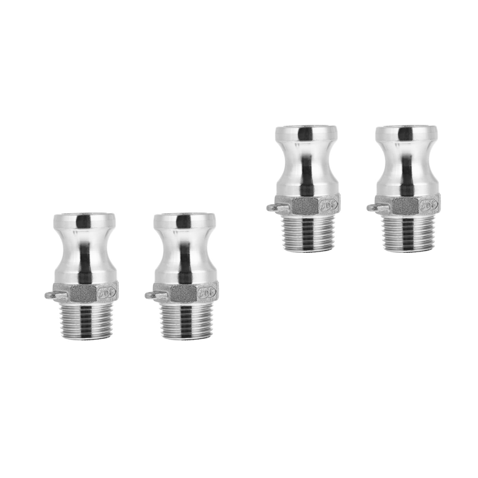 HOMEMAXS 4 pcs Stainless Steel Hose Adapter Fitting Type F Camlock Male ...