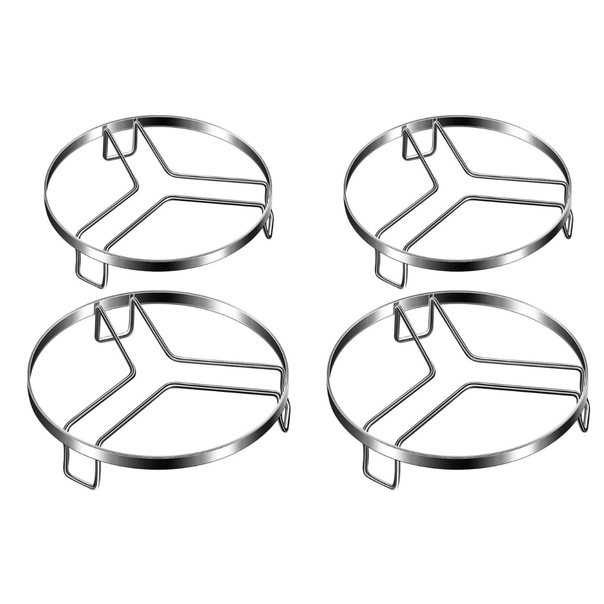 HOMEMAXS 4 pcs Steam Rack Round Steaming Stand Round Stainless Steel ...