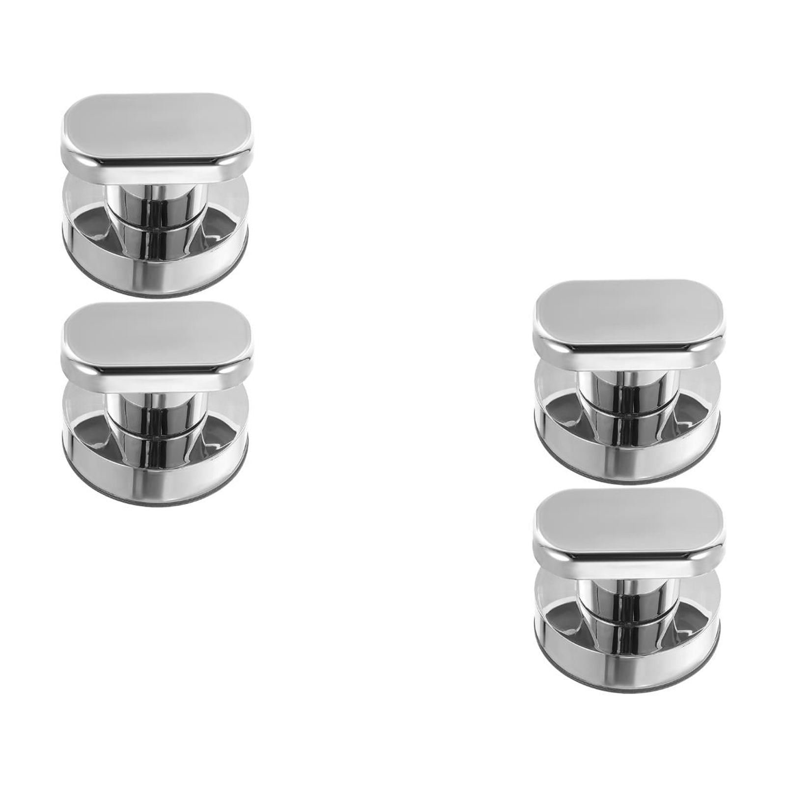 4 pcs Versatile Silver Suction Cup Handles for Glass Doors Drawers ...