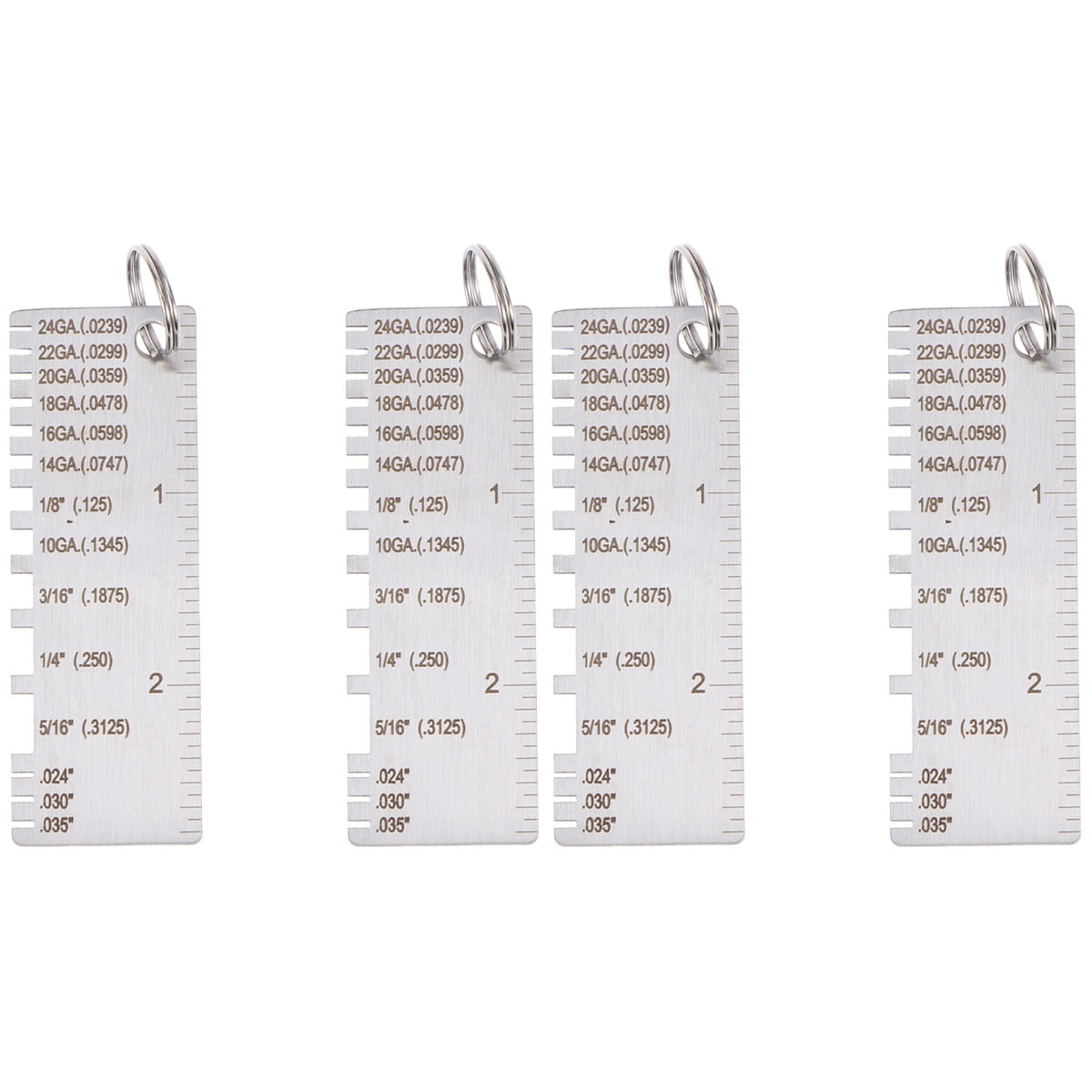 HOMEMAXS 4 pcs Weld Inspection Gauge Thickness Sheet Metal Gauge ...
